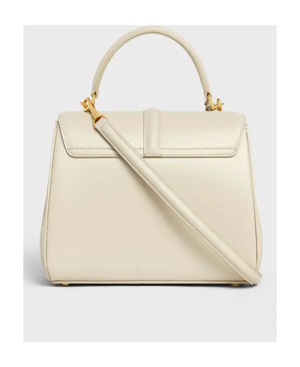 Celine Small 16 Bag In Satinated Calfskin - Limestone Ash