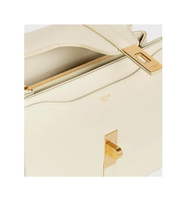 Celine Small 16 Bag In Satinated Calfskin - Limestone Ash