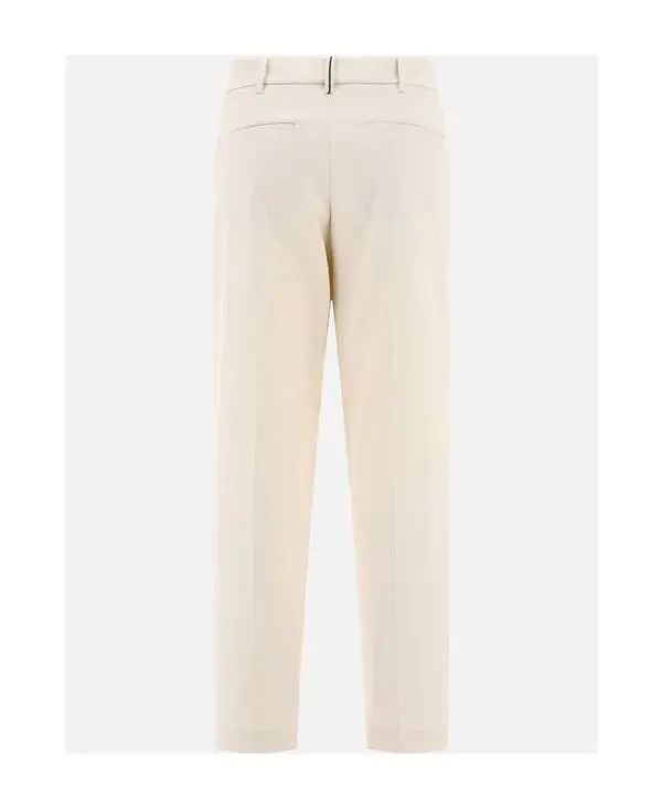 Brunello Cucinelli Straight-leg Cropped Trousers - Nude