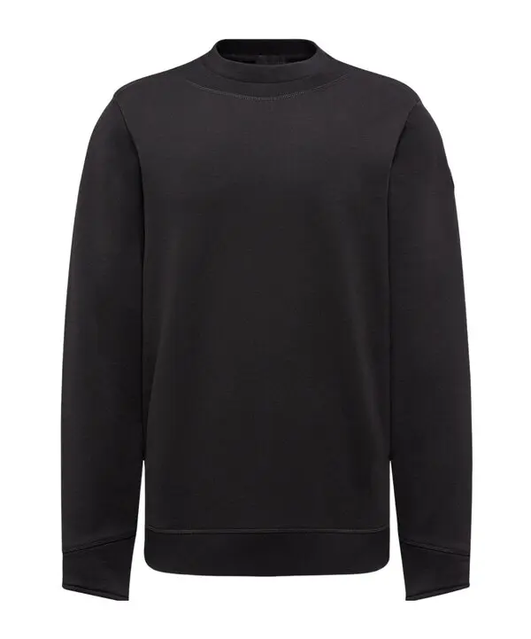 Moncler Logo Patch Cotton Sweatshirt - Black