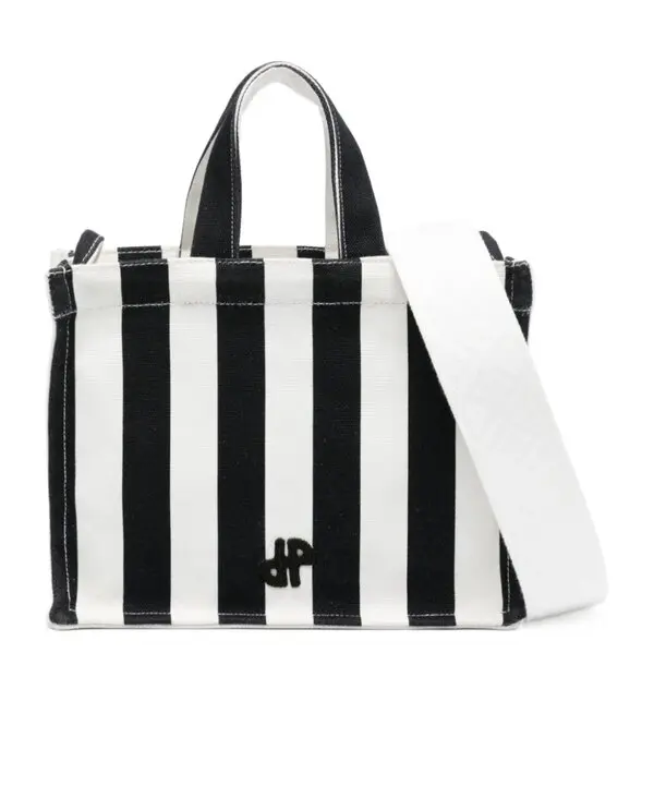 PATOU Striped Everyday Tote Bag - White
