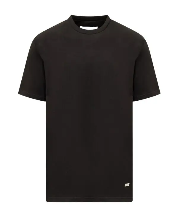 JIL SANDER Logo Plaque Crewneck T-shirt - Black