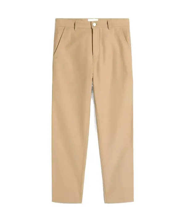 AMI Paris Logo Patch Worker Trousers - Sand