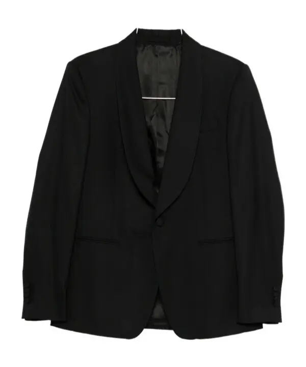 LARDINI Shawl Collar Single-breasted Jacket - Black