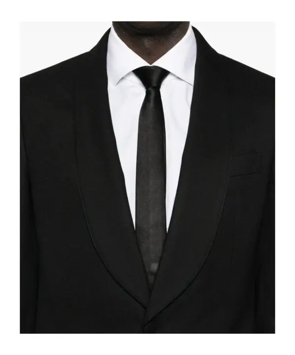 LARDINI Shawl Collar Single-breasted Jacket - Black