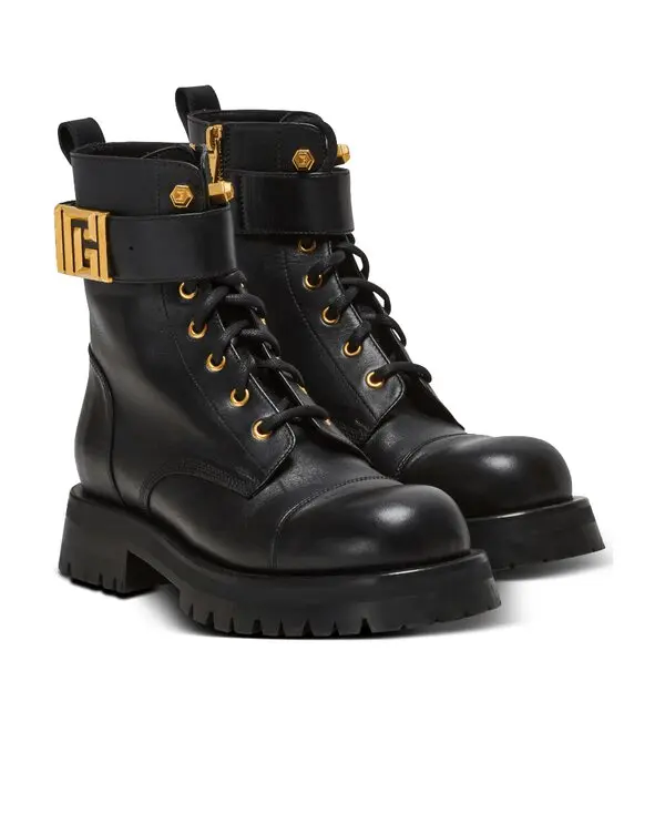 Balmain Romy Combat Boots - Black