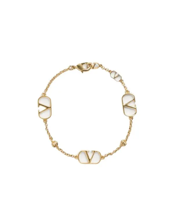 Valentino Garavani Vlogo Signature Chain Bracelet - Yellow