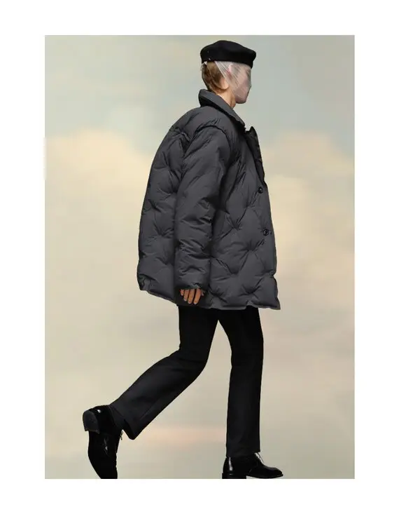 MAISON MARGIELA Four-stitch Detailed Padded Coat
