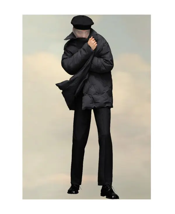 MAISON MARGIELA Four-stitch Detailed Padded Coat