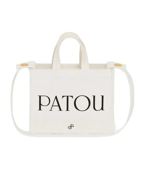 PATOU Small Logo-printed Top Handle Bag - White