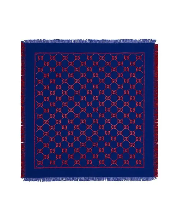 Gucci Gg Motif Lamé Scarf