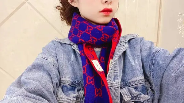 Gucci Gg Motif Lamé Scarf