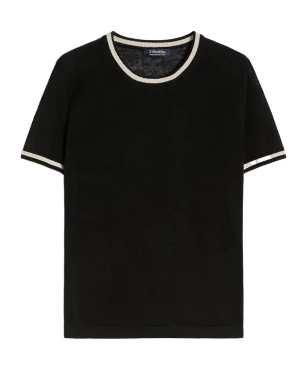 Max Mara Nordica Short-sleeved Crewneck Jumper - Black