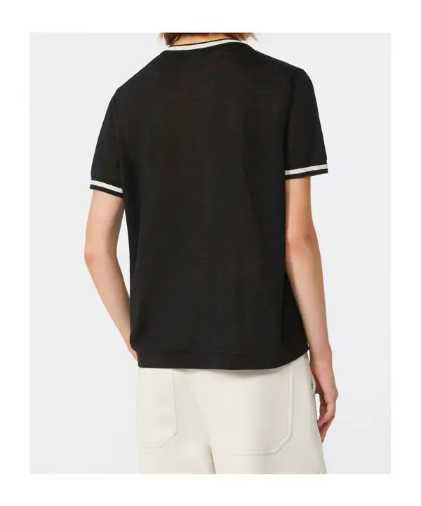 Max Mara Nordica Short-sleeved Crewneck Jumper - Black