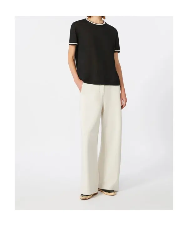 Max Mara Nordica Short-sleeved Crewneck Jumper - Black