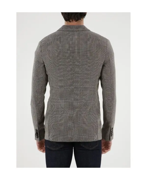 TONELLO Glen Plaid Double-breasted Blazer