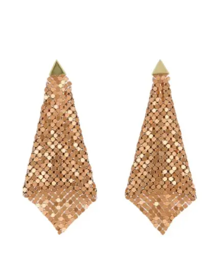 Rabanne Chainmail Drop Earrings - Yellow
