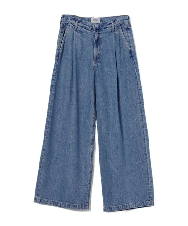 AGOLDE Ellis Pleated Wide-leg Jeans