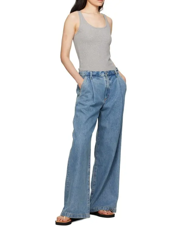 AGOLDE Ellis Pleated Wide-leg Jeans