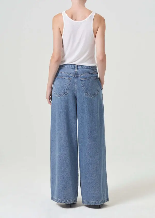 AGOLDE Ellis Pleated Wide-leg Jeans