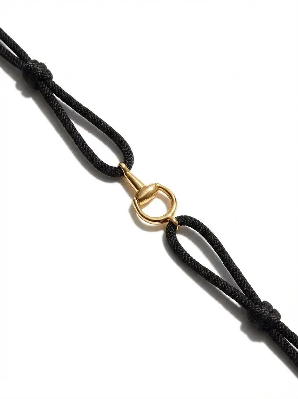 Gucci Horsebit Charm Bracelet - Gold/black