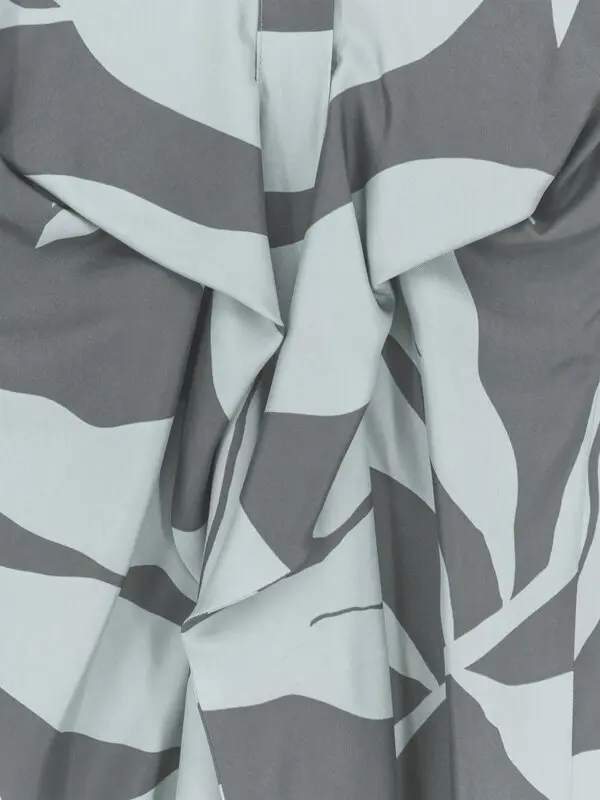 Max Mara Printed Maxi Dress With Shirt Collar - Green