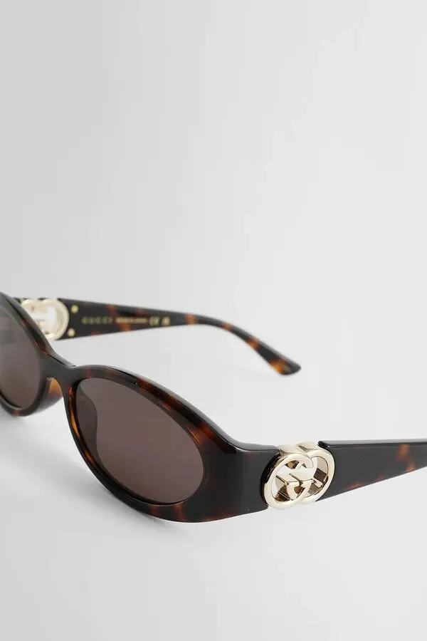 Gucci Oval Frame Sunglasses - Gray