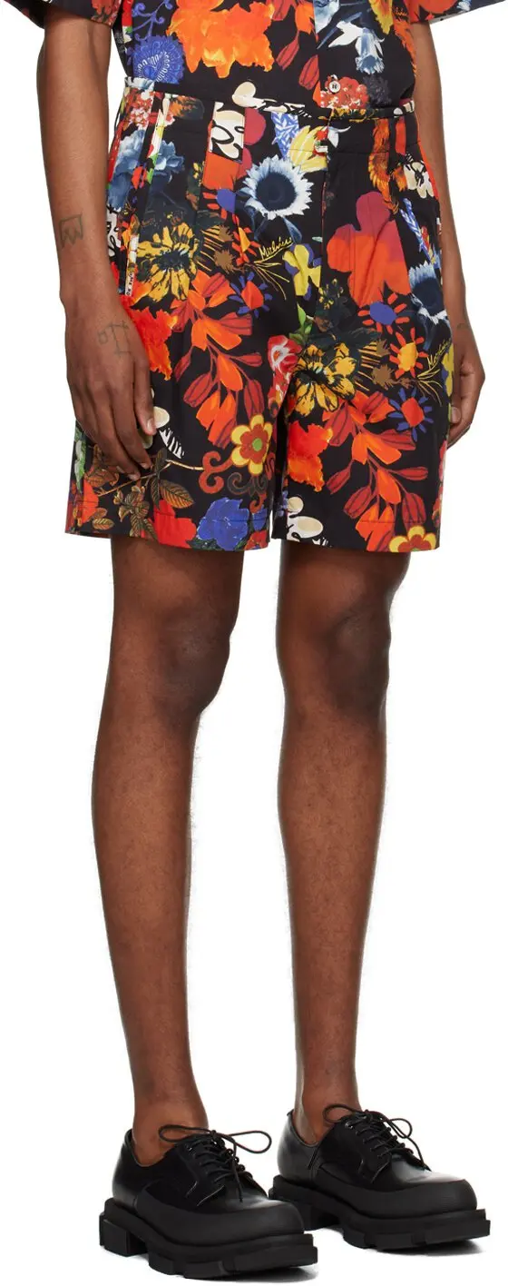 Moschino Floral Print Shorts - Black