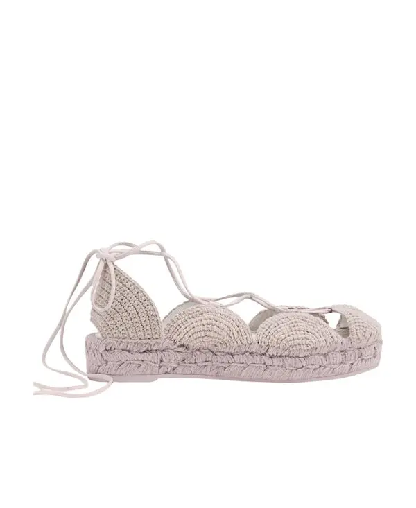 Loewe Solar Espadrille In Jute - Purple