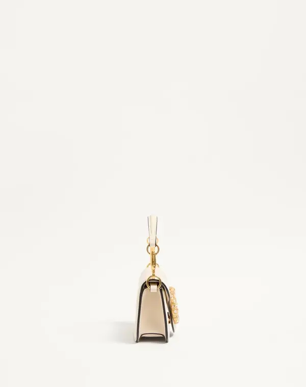 Valentino Garavani Locò Vlogo Signature Small Shoulder Bag - Nude