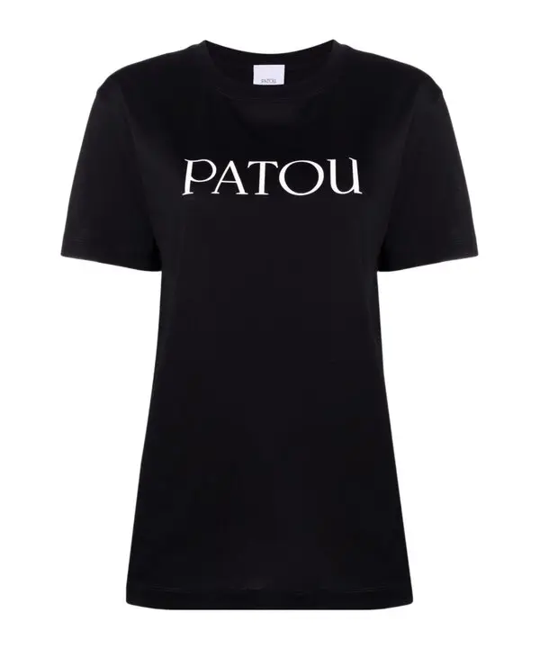 PATOU Logo Printed Crewneck T-shirt - Black