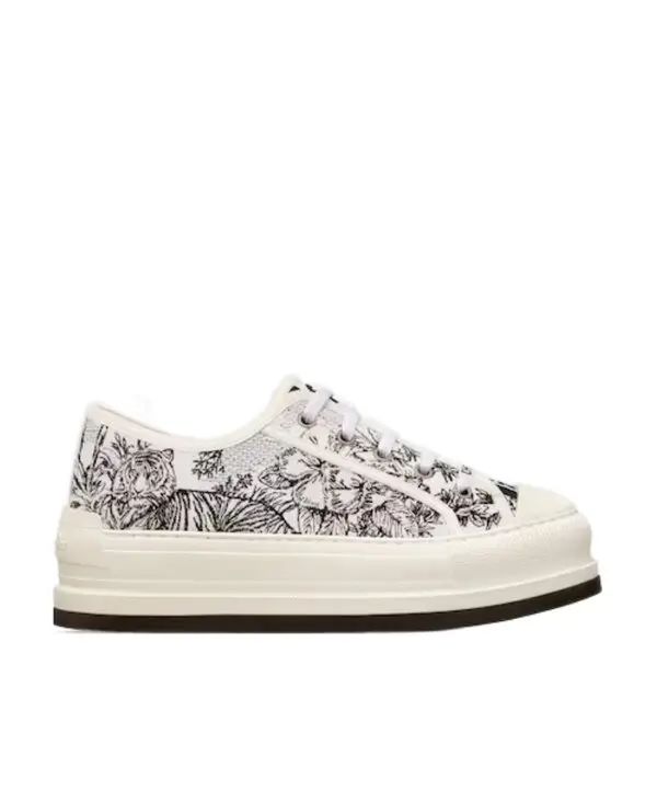 Dior Walk'n' Platform Sneaker With Signature Motif - White