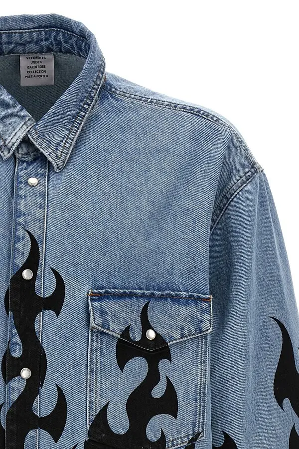 Vetements Printed Denim Jacket