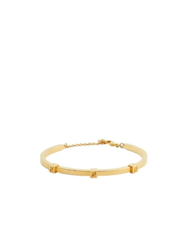 Fendi Logo Bangle Bracelet - Golden