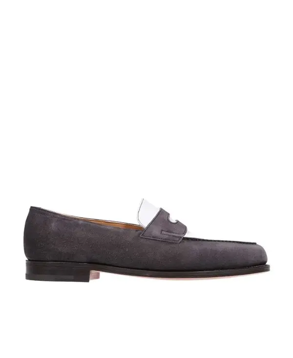 John Lobb Logo Casual Loafers - Black