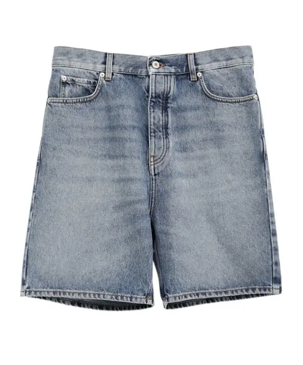Loewe Mid-waist Denim Shorts - Blue