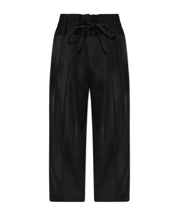 JIL SANDER Tie Fastened Straight-leg Trousers - Black