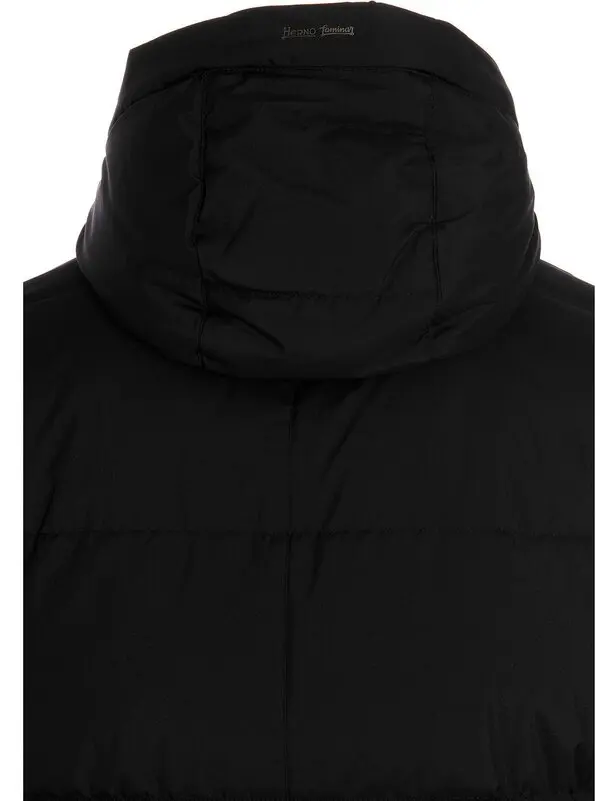 Herno Drawstring Hooded Parka Coat - Black