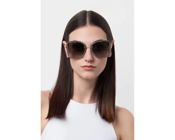 JIMMY CHOO Oversized D-frame Sunglasses With Logo Embellishment