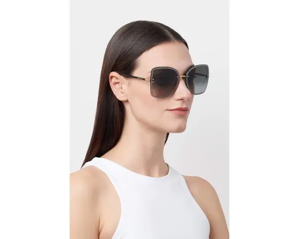 JIMMY CHOO Oversized D-frame Sunglasses With Logo Embellishment