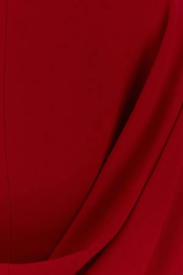 Alberta Ferretti Stretch Cape Mini Dress - Red