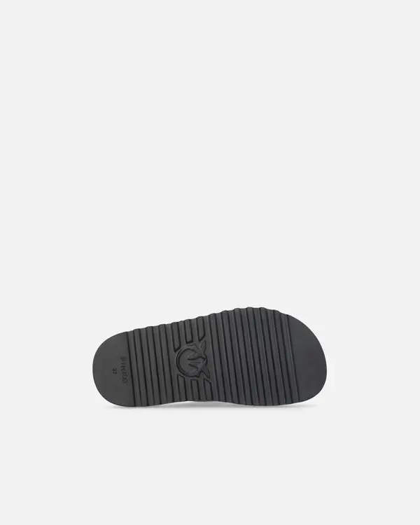 Pinko Buckled Leather Sandals - Black