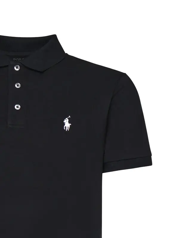 Polo Ralph Lauren Custom Slim Fit Stretched Polo Shirt - Black