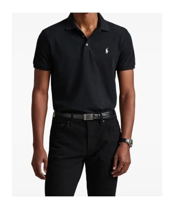 Polo Ralph Lauren Custom Slim Fit Stretched Polo Shirt - Black