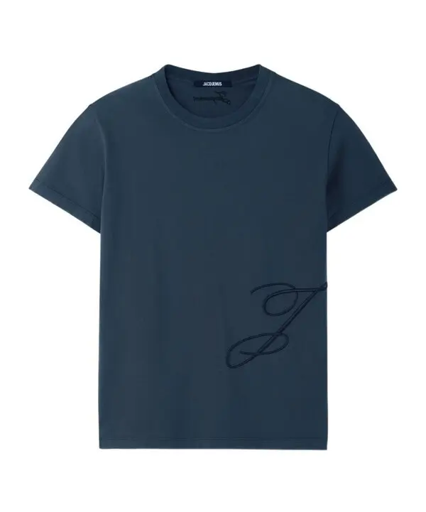 Jacquemus T-shirt With Embroidered Detail - Gray