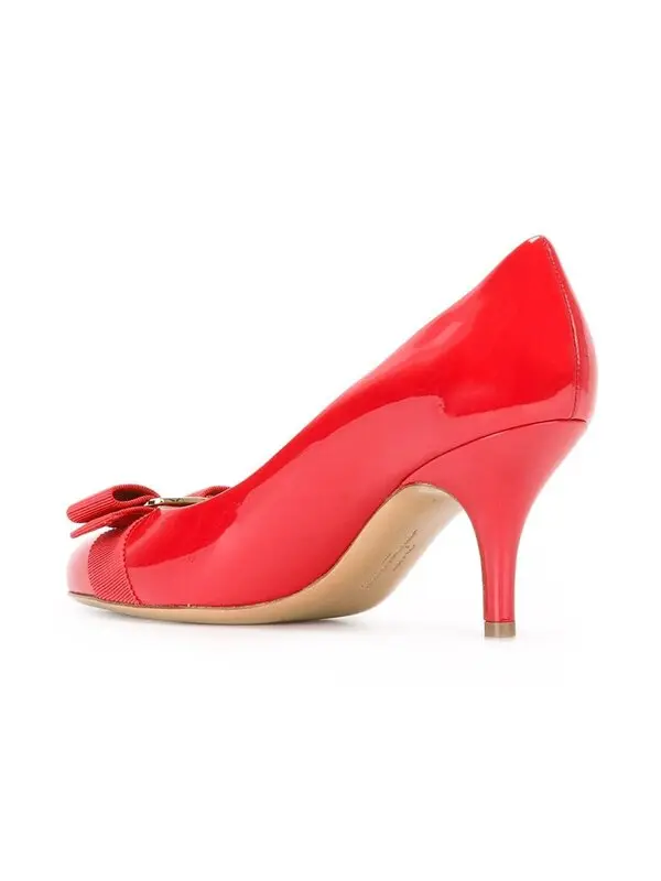 FERRAGAMO Carla 75mm Leather Pumps