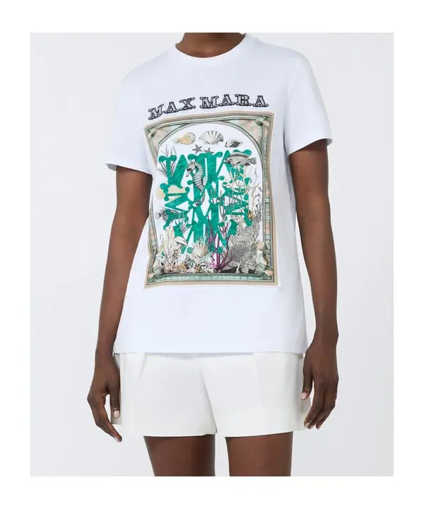 Max Mara Spadino Graphic Printed Jersey T-shirt