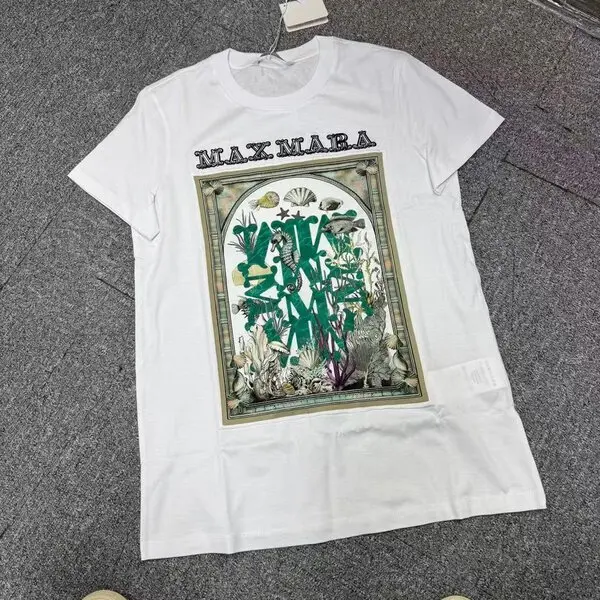 Max Mara Spadino Graphic Printed Jersey T-shirt