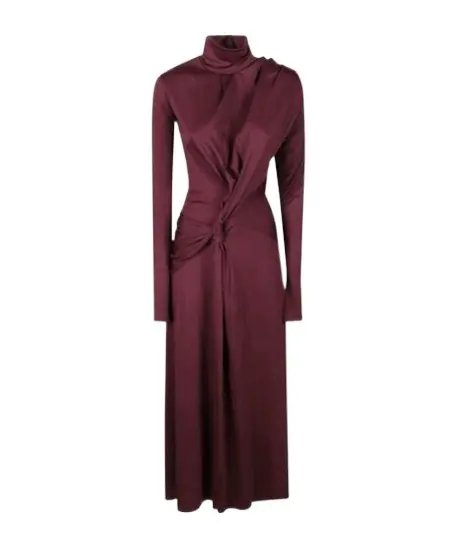 Victoria Beckham High-neck Asymmetrical Dress