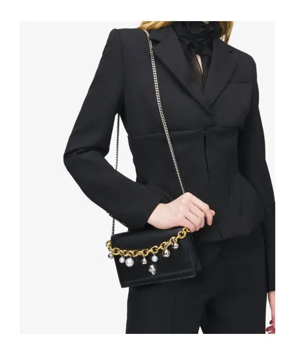 Alexander McQueen Skull Embellished Chain Clutch Bag